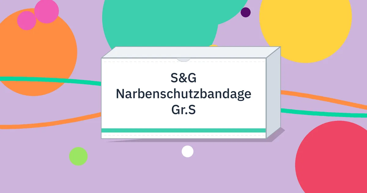 Symbolbild: Packung mit der Aufschrift S&G Narbenschutzbandage Gr.S (PZN 05044551) – Verfügbarkeit und Bezug in Apotheken in Frankfurt am Main