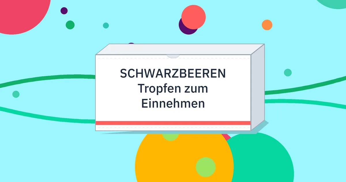 Symbolbild: Packung mit der Aufschrift SCHWARZBEEREN Tropfen zum Einnehmen (PZN 11602162) – Verfügbarkeit und Bezug in Apotheken in Frankfurt am Main