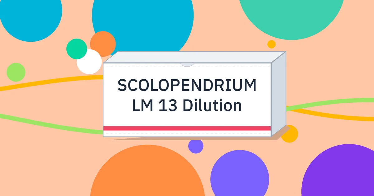 Symbolbild: Packung mit der Aufschrift SCOLOPENDRIUM LM 13 Dilution (PZN 13690259) – Verfügbarkeit und Bezug in Apotheken in Frankfurt am Main