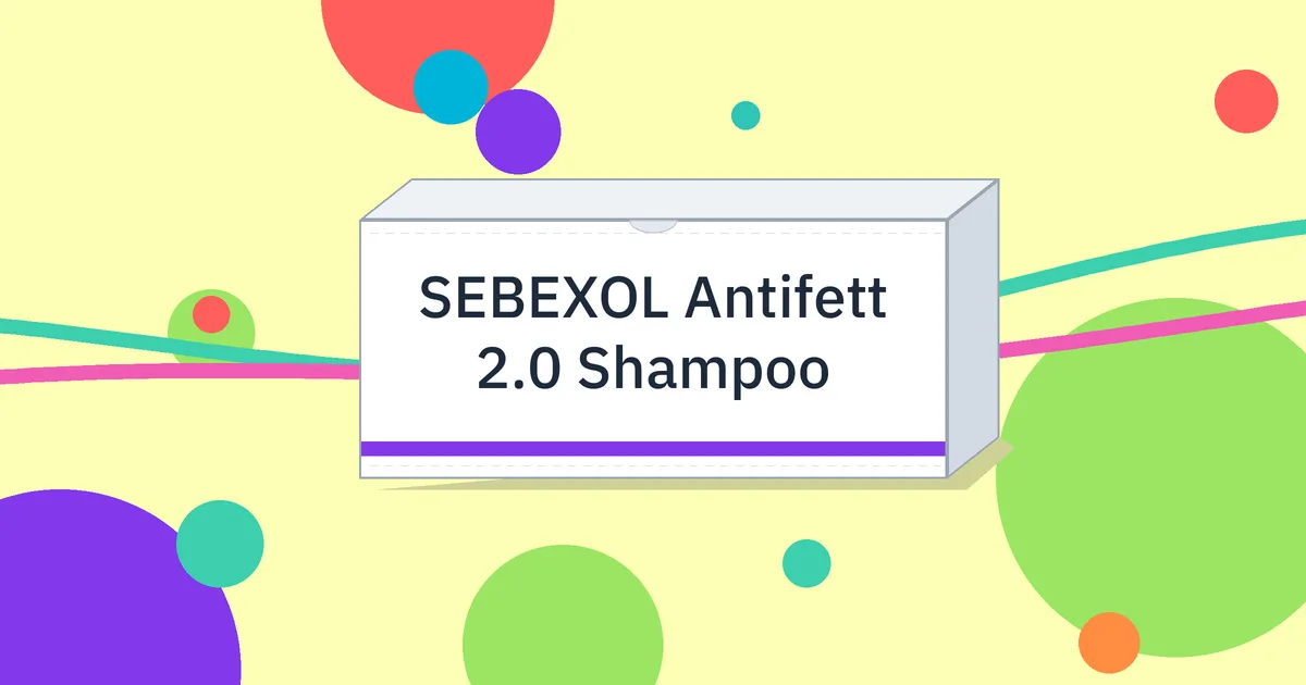 Symbolbild: Packung mit der Aufschrift SEBEXOL Antifett 2.0 Shampoo (PZN 19365365) – Verfügbarkeit und Bezug in Apotheken in Frankfurt am Main