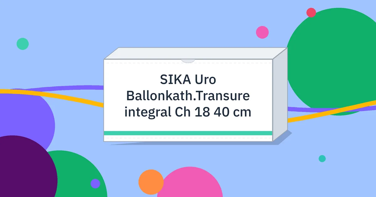 Symbolbild: Packung mit der Aufschrift SIKA Uro Ballonkath.Transure integral Ch 18 40 cm (PZN 03406843) – Verfügbarkeit und Bezug in Apotheken in Frankfurt am Main