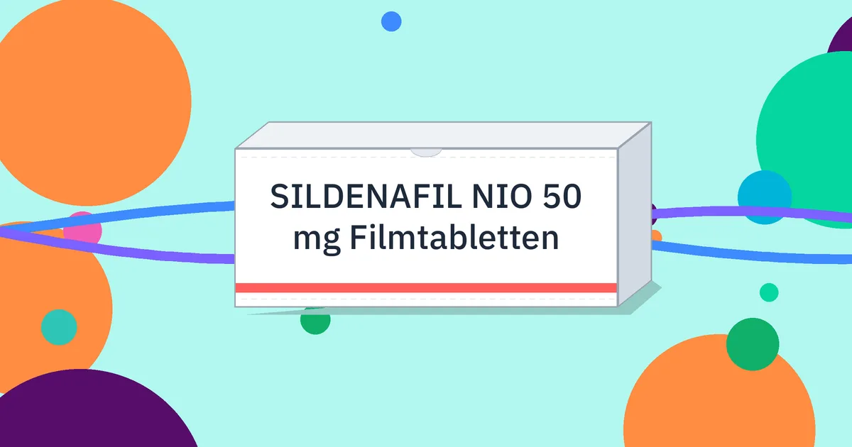 Symbolbild: Packung mit der Aufschrift SILDENAFIL NIO 50 mg Filmtabletten (PZN 15617404) – Verfügbarkeit und Bezug in Apotheken in Frankfurt am Main
