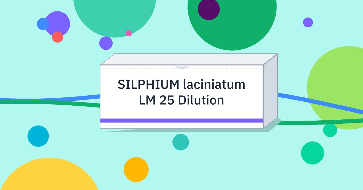 Symbolbild: Packung mit der Aufschrift SILPHIUM laciniatum LM 25 Dilution (PZN 13679370) – Verfügbarkeit und Bezug in Apotheken in Frankfurt am Main
