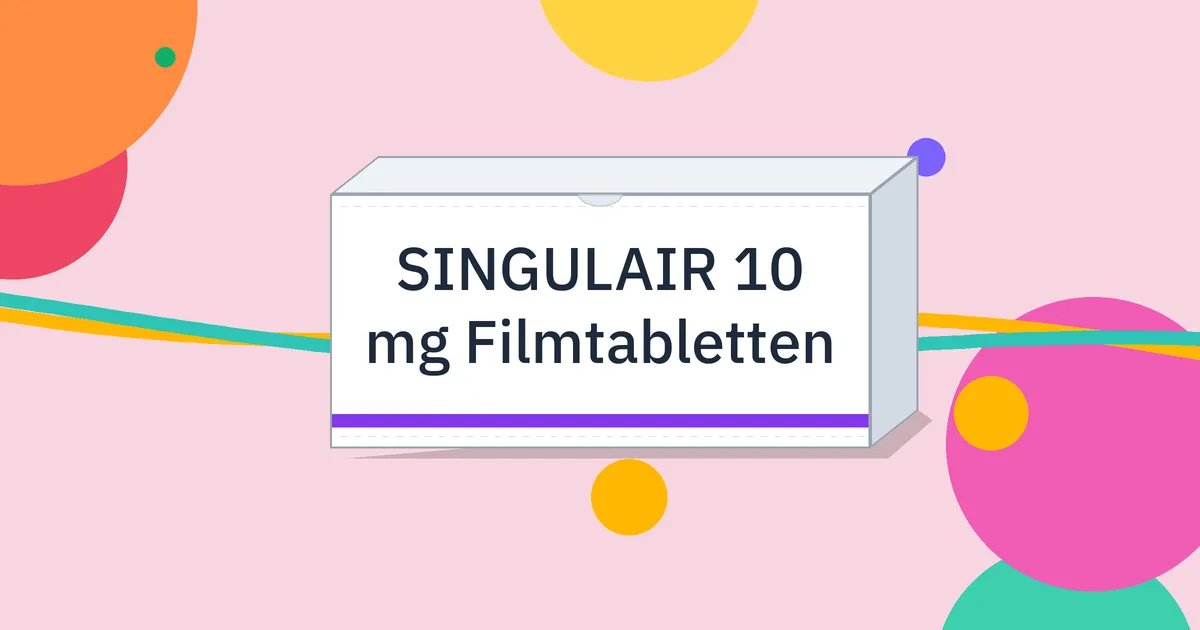 Symbolbild: Packung mit der Aufschrift SINGULAIR 10 mg Filmtabletten (PZN 02457672) – Verfügbarkeit und Bezug in Apotheken in Frankfurt am Main