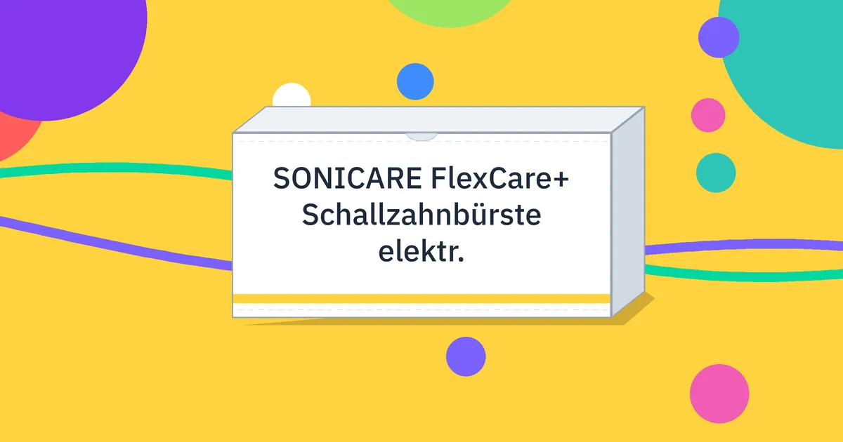 Symbolbild: Packung mit der Aufschrift SONICARE FlexCare+ Schallzahnbürste elektr. (PZN 03109683) – Verfügbarkeit und Bezug in Apotheken in Frankfurt am Main