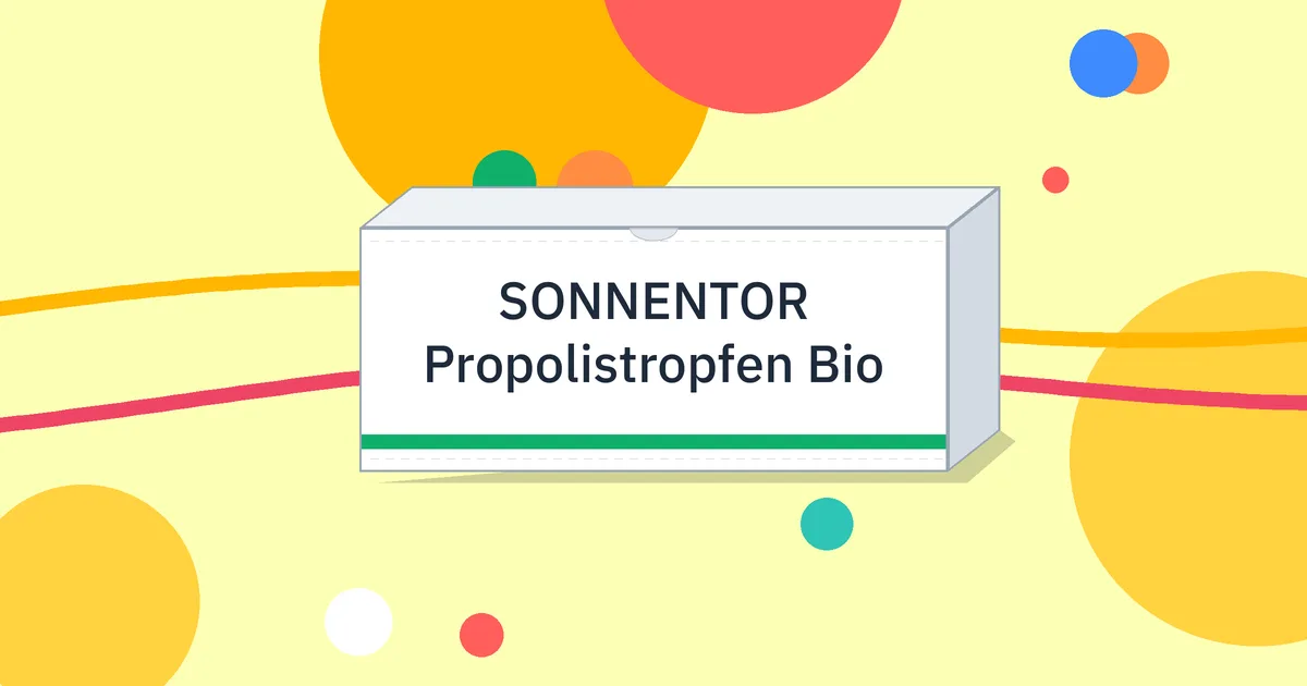 Symbolbild: Packung mit der Aufschrift SONNENTOR Propolistropfen Bio (PZN 18904067) – Verfügbarkeit und Bezug in Apotheken in Frankfurt am Main
