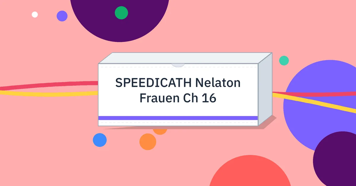 Symbolbild: Packung mit der Aufschrift SPEEDICATH Nelaton Frauen Ch 16 (PZN 11893722) – Verfügbarkeit und Bezug in Apotheken in Frankfurt am Main