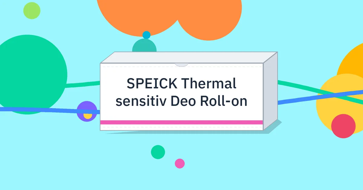 Symbolbild: Packung mit der Aufschrift SPEICK Thermal sensitiv Deo Roll-on (PZN 10813856) – Verfügbarkeit und Bezug in Apotheken in Frankfurt am Main