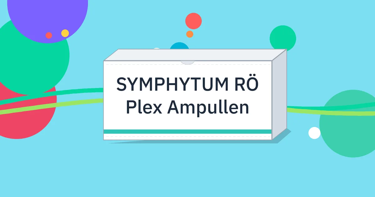 Symbolbild: Packung mit der Aufschrift SYMPHYTUM RÖ Plex Ampullen (PZN 02180319) – Verfügbarkeit und Bezug in Apotheken in Frankfurt am Main