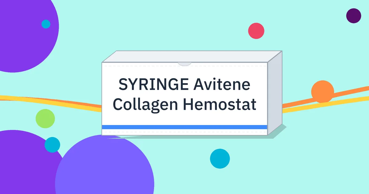 Symbolbild: Packung mit der Aufschrift SYRINGE Avitene Collagen Hemostat (PZN 11190624) – Verfügbarkeit und Bezug in Apotheken in Frankfurt am Main