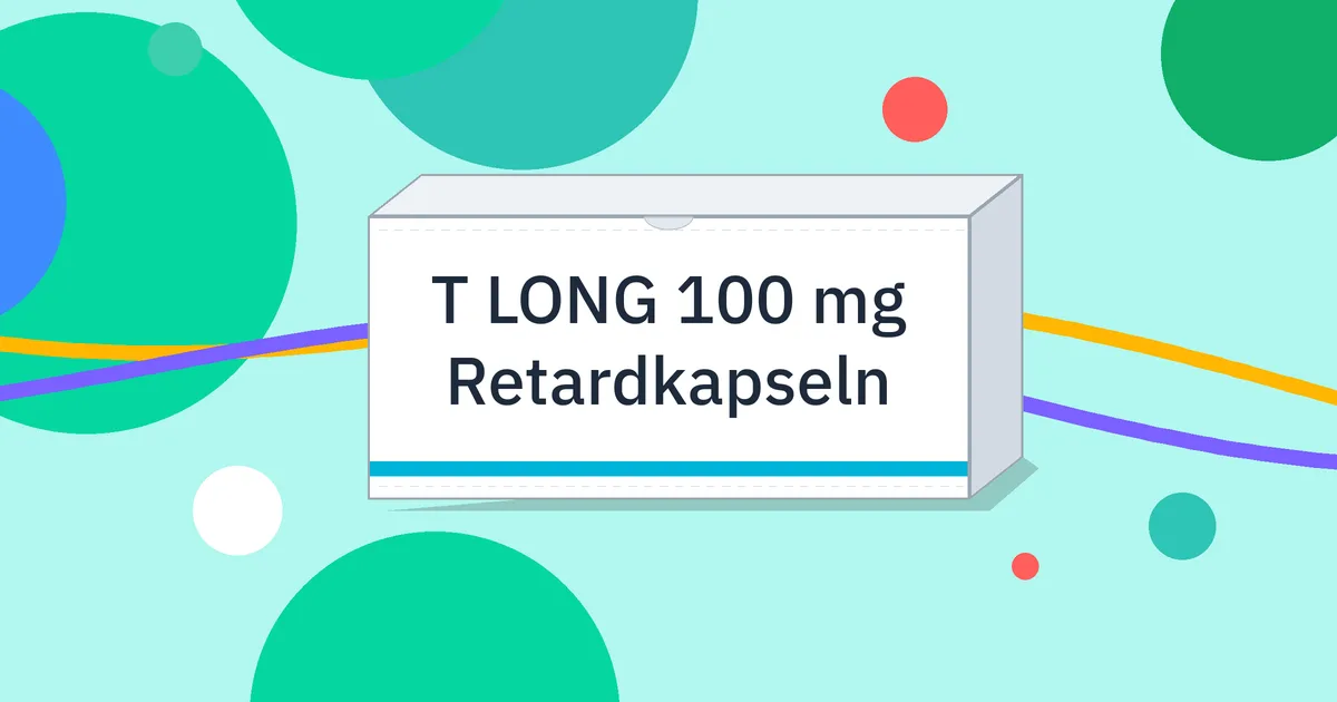 Symbolbild: Packung mit der Aufschrift T LONG 100 mg Retardkapseln (PZN 11105699) – Verfügbarkeit und Bezug in Apotheken in Frankfurt am Main