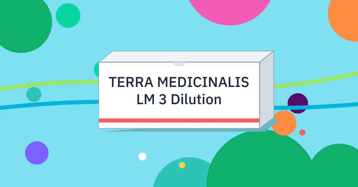 Symbolbild: Packung mit der Aufschrift TERRA MEDICINALIS LM 3 Dilution (PZN 13216960) – Verfügbarkeit und Bezug in Apotheken in Frankfurt am Main