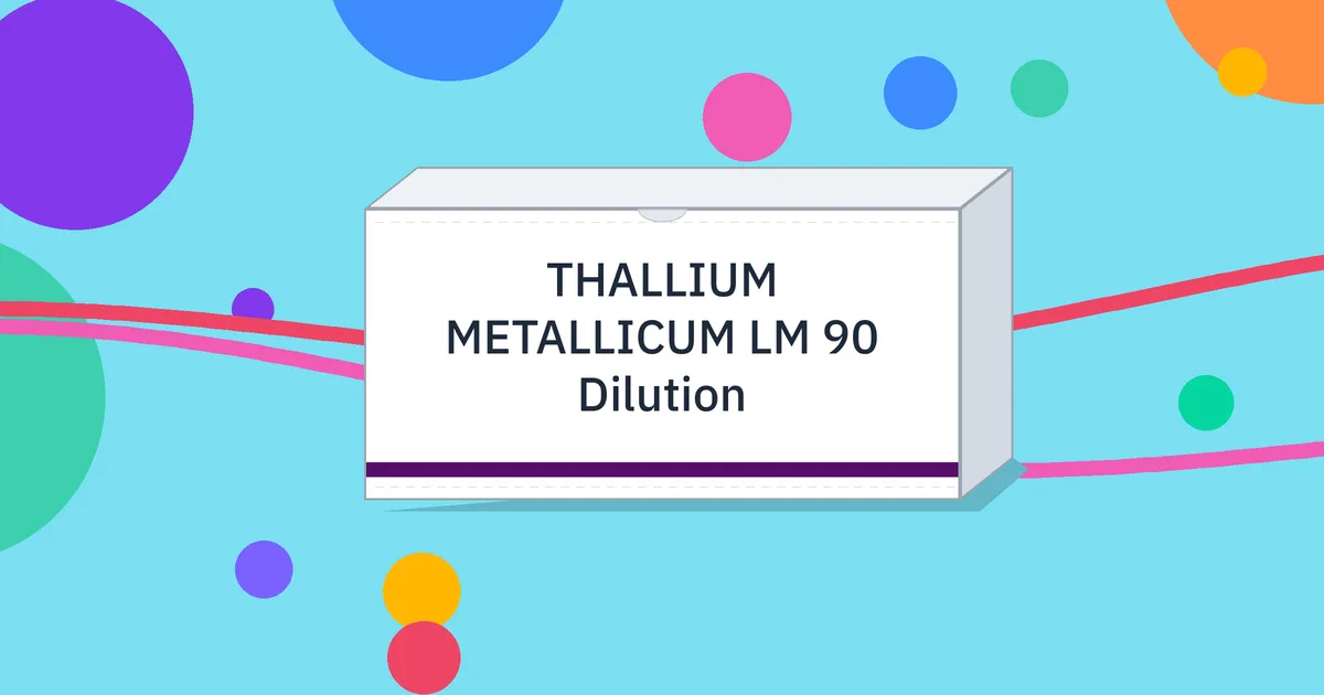 Symbolbild: Packung mit der Aufschrift THALLIUM METALLICUM LM 90 Dilution (PZN 13218663) – Verfügbarkeit und Bezug in Apotheken in Frankfurt am Main