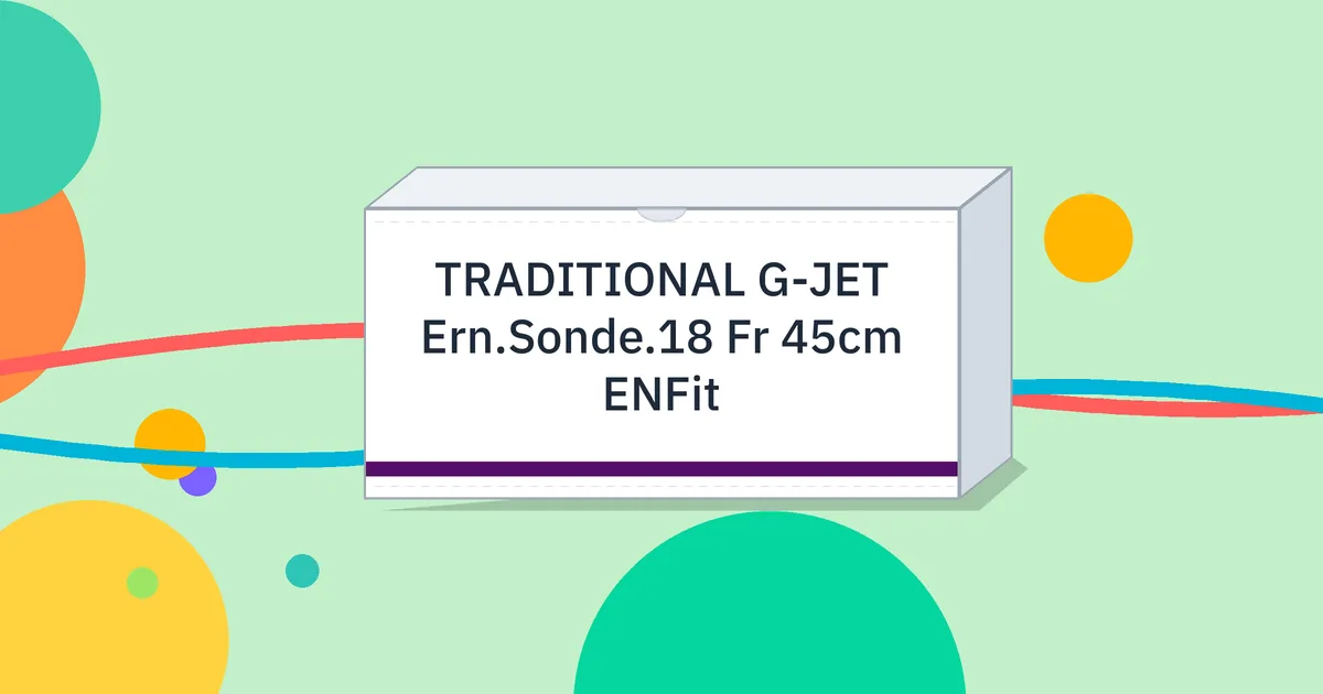 Symbolbild: Packung mit der Aufschrift TRADITIONAL G-JET Ern.Sonde.18 Fr 45cm ENFit (PZN 16803416) – Verfügbarkeit und Bezug in Apotheken in Frankfurt am Main