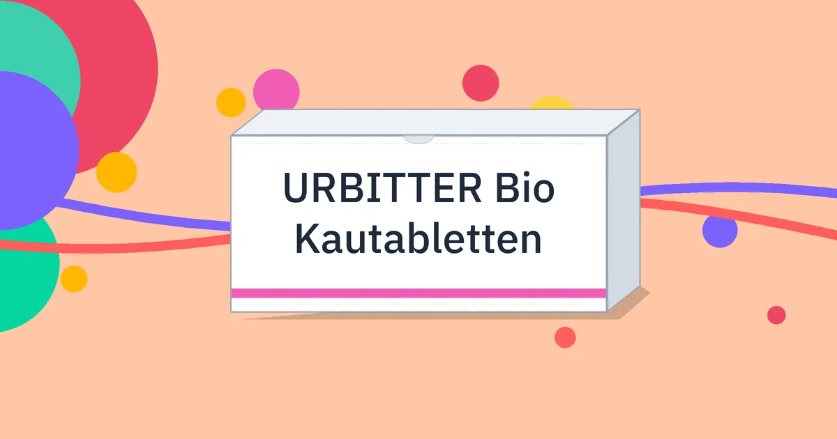Symbolbild: Packung mit der Aufschrift URBITTER Bio Kautabletten (PZN 13919147) – Verfügbarkeit und Bezug in Apotheken in Frankfurt am Main