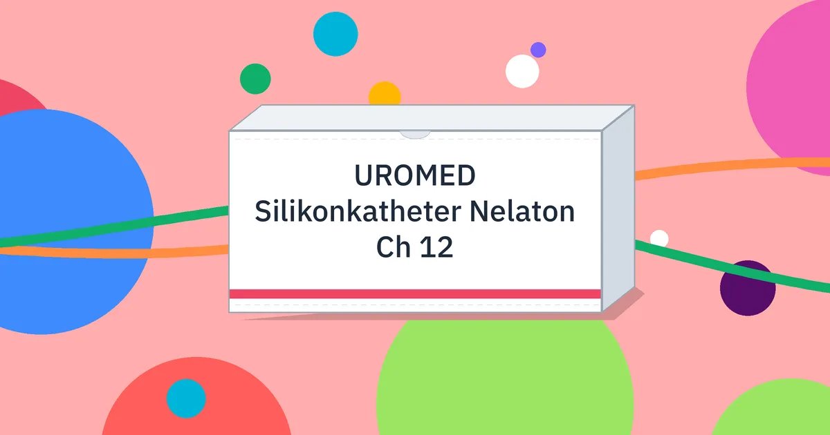 Symbolbild: Packung mit der Aufschrift UROMED Silikonkatheter Nelaton Ch 12 (PZN 03244470) – Verfügbarkeit und Bezug in Apotheken in Frankfurt am Main