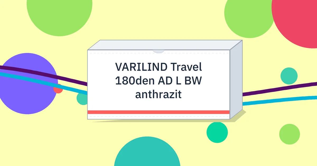 Symbolbild: Packung mit der Aufschrift VARILIND Travel 180den AD L BW anthrazit (PZN 02681211) – Verfügbarkeit und Bezug in Apotheken in Frankfurt am Main