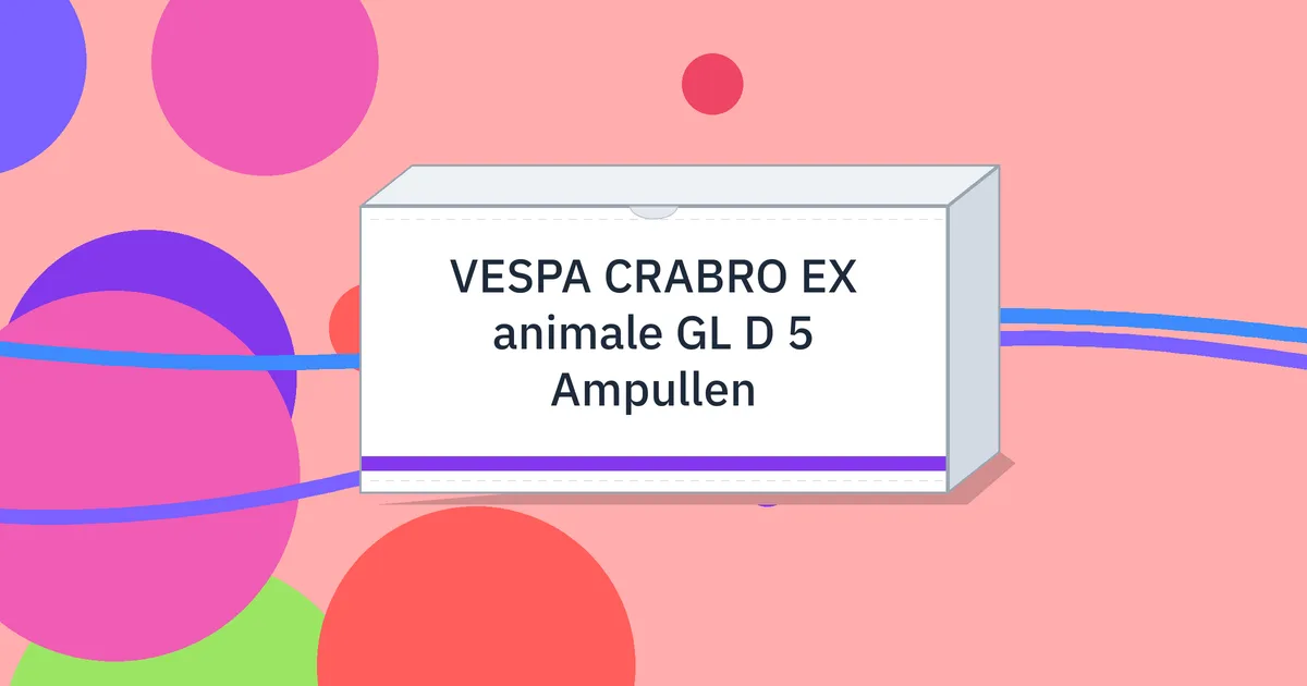 Symbolbild: Packung mit der Aufschrift VESPA CRABRO EX animale GL D 5 Ampullen (PZN 04625240) – Verfügbarkeit und Bezug in Apotheken in Frankfurt am Main
