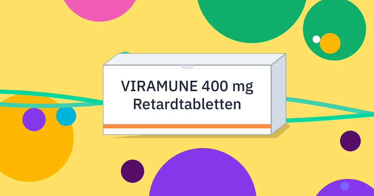 Symbolbild: Packung mit der Aufschrift VIRAMUNE 400 mg Retardtabletten (PZN 09671552) – Verfügbarkeit und Bezug in Apotheken in Frankfurt am Main