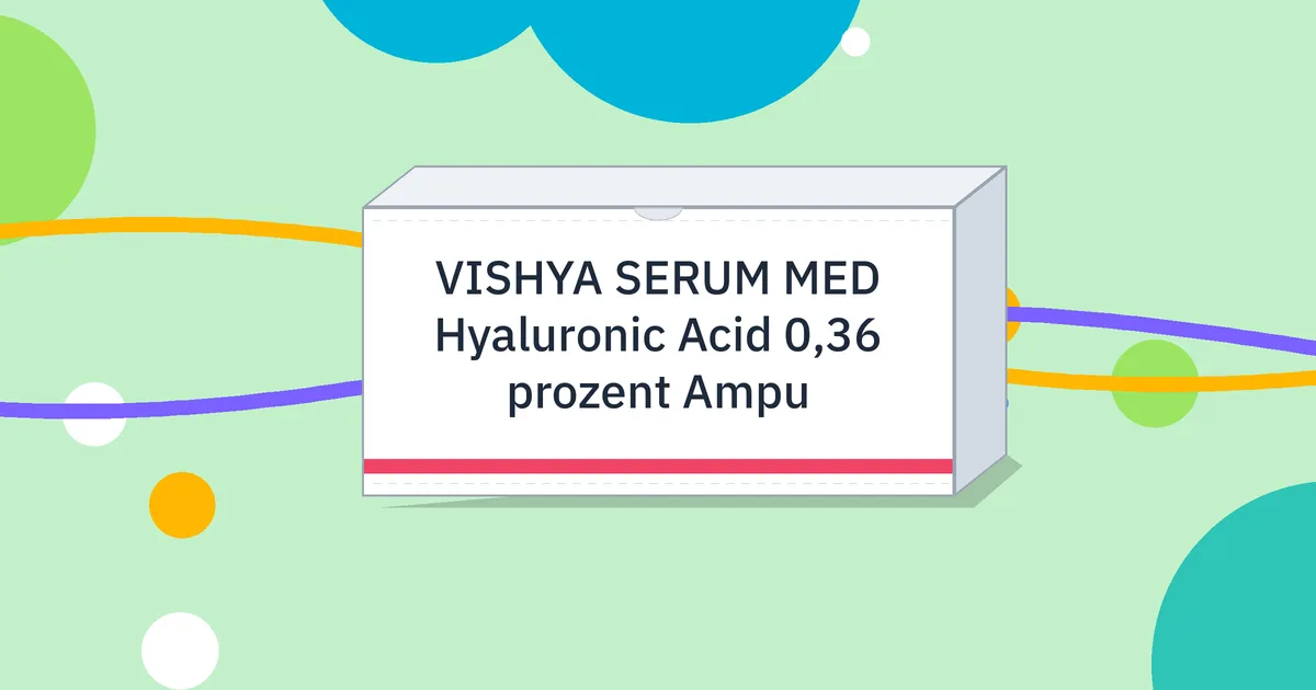 Symbolbild: Packung mit der Aufschrift VISHYA SERUM MED Hyaluronic Acid 0,36 prozent Ampu (PZN 13875326) – Verfügbarkeit und Bezug in Apotheken in Frankfurt am Main