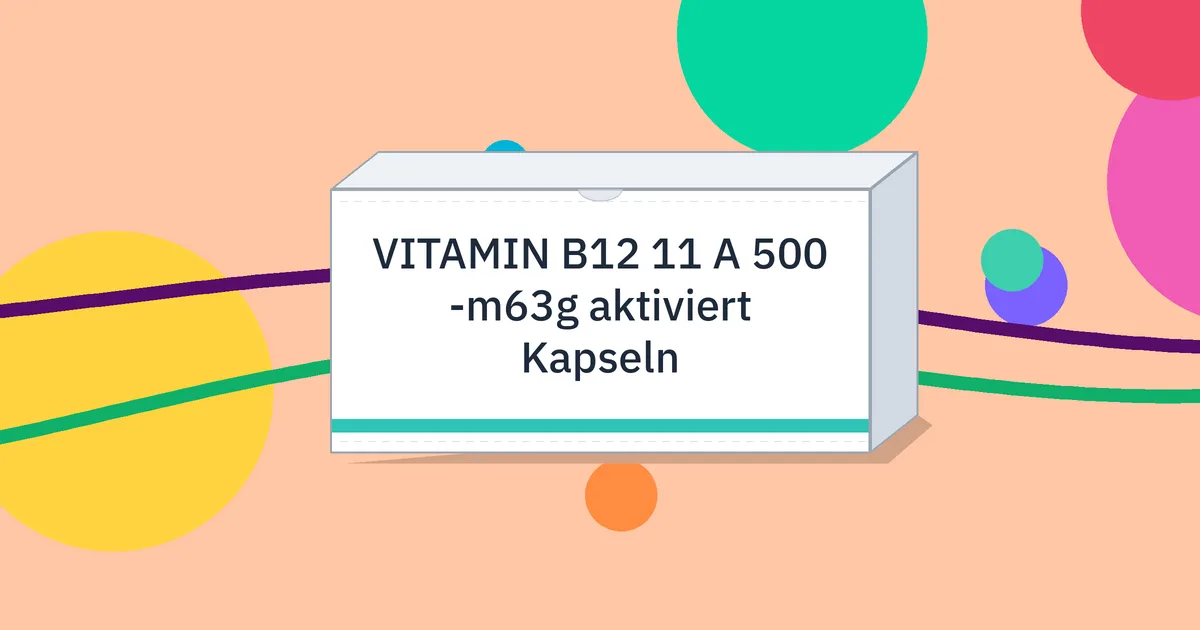 Symbolbild: Packung mit der Aufschrift VITAMIN B12 11 A 500 -m63g aktiviert Kapseln (PZN 18666099) – Verfügbarkeit und Bezug in Apotheken in Frankfurt am Main