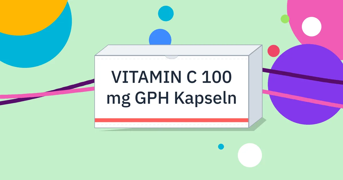 Symbolbild: Packung mit der Aufschrift VITAMIN C 100 mg GPH Kapseln (PZN 02094235) – Verfügbarkeit und Bezug in Apotheken in Frankfurt am Main