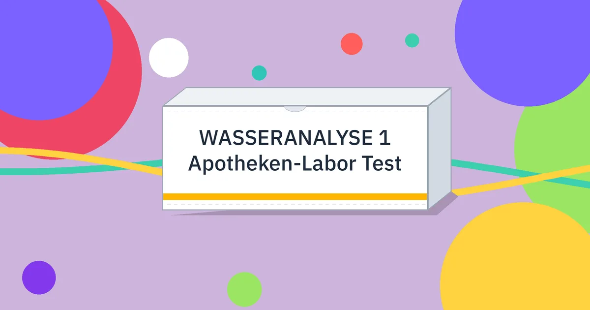 Symbolbild: Packung mit der Aufschrift WASSERANALYSE 1 Apotheken-Labor Test (PZN 00287042) – Verfügbarkeit und Bezug in Apotheken in Frankfurt am Main