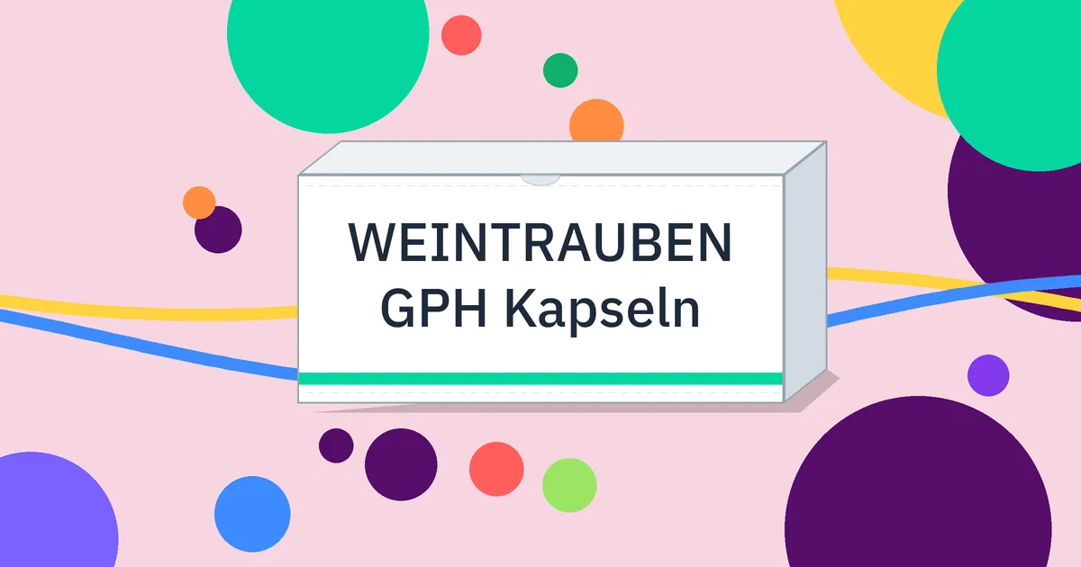Symbolbild: Packung mit der Aufschrift WEINTRAUBEN GPH Kapseln (PZN 07011248) – Verfügbarkeit und Bezug in Apotheken in Frankfurt am Main