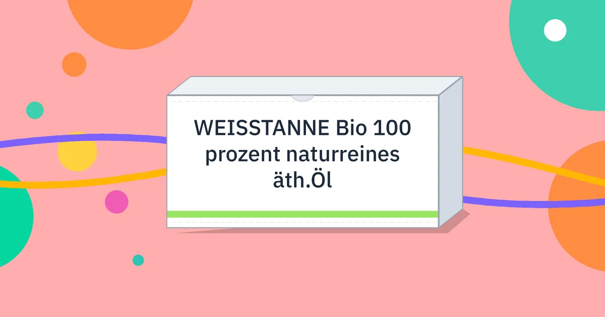 Symbolbild: Packung mit der Aufschrift WEISSTANNE Bio 100 prozent naturreines äth.Öl (PZN 11305748) – Verfügbarkeit und Bezug in Apotheken in Frankfurt am Main