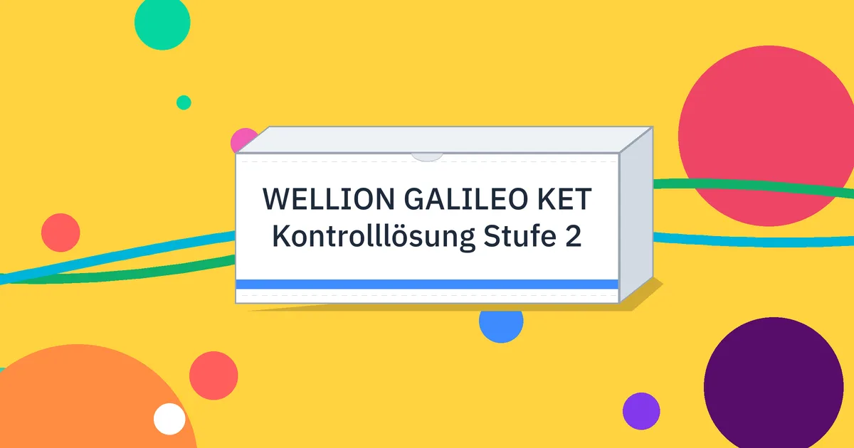 Symbolbild: Packung mit der Aufschrift WELLION GALILEO KET Kontrolllösung Stufe 2 (PZN 12470107) – Verfügbarkeit und Bezug in Apotheken in Frankfurt am Main