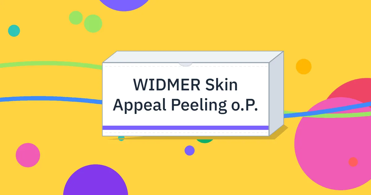 Symbolbild: Packung mit der Aufschrift WIDMER Skin Appeal Peeling o.P. (PZN 09669905) – Verfügbarkeit und Bezug in Apotheken in Frankfurt am Main