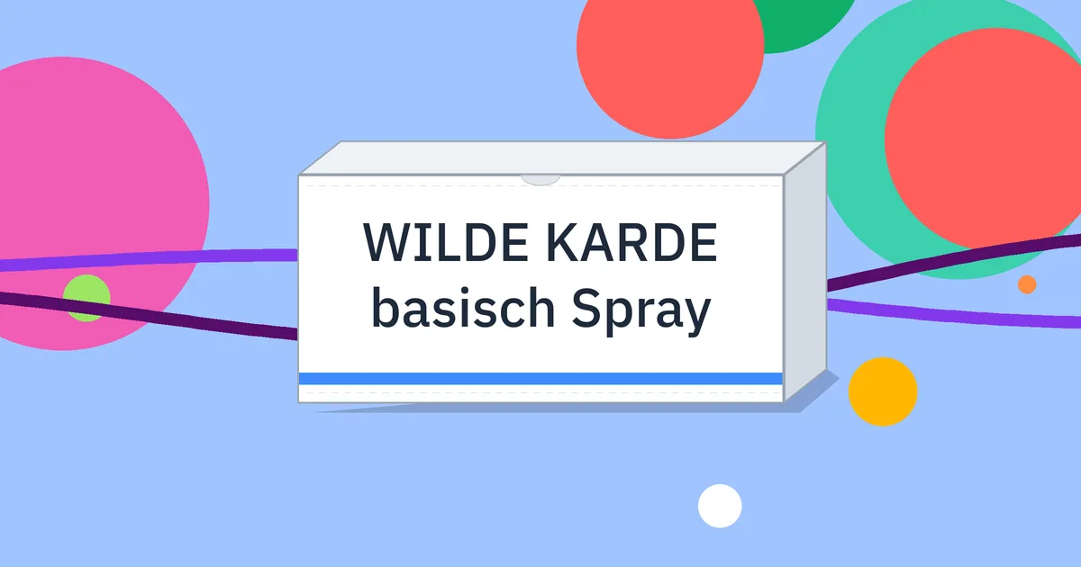 Symbolbild: Packung mit der Aufschrift WILDE KARDE basisch Spray (PZN 15530005) – Verfügbarkeit und Bezug in Apotheken in Frankfurt am Main