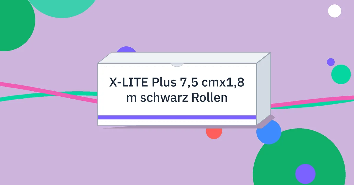 Symbolbild: Packung mit der Aufschrift X-LITE Plus 7,5 cmx1,8 m schwarz Rollen (PZN 14441570) – Verfügbarkeit und Bezug in Apotheken in Frankfurt am Main