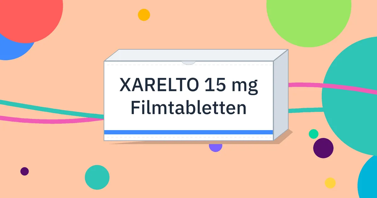 Symbolbild: Packung mit der Aufschrift XARELTO 15 mg Filmtabletten (PZN 10012168) – Verfügbarkeit und Bezug in Apotheken in Frankfurt am Main