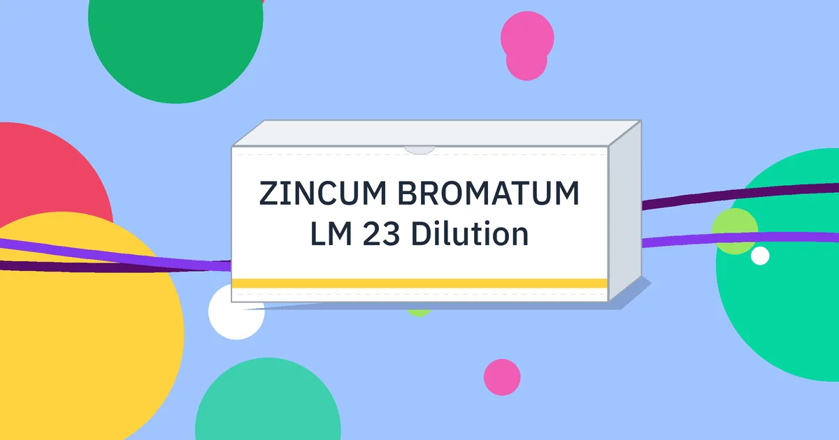 Symbolbild: Packung mit der Aufschrift ZINCUM BROMATUM LM 23 Dilution (PZN 13291654) – Verfügbarkeit und Bezug in Apotheken in Frankfurt am Main