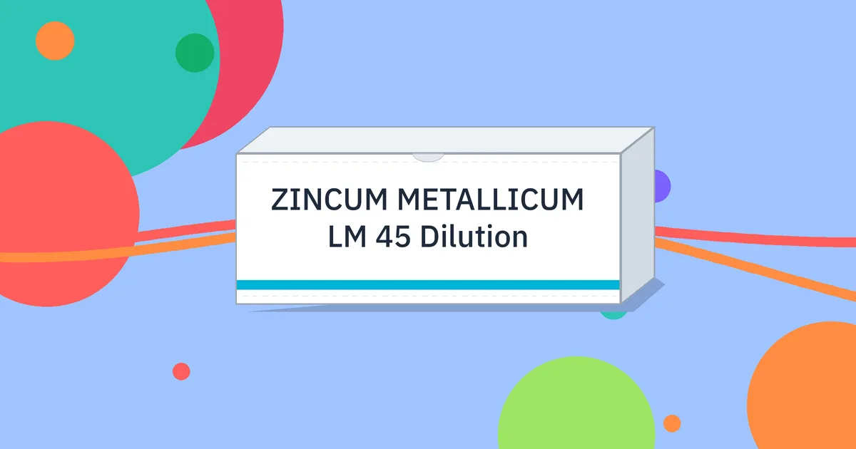 Symbolbild: Packung mit der Aufschrift ZINCUM METALLICUM LM 45 Dilution (PZN 13295238) – Verfügbarkeit und Bezug in Apotheken in Frankfurt am Main