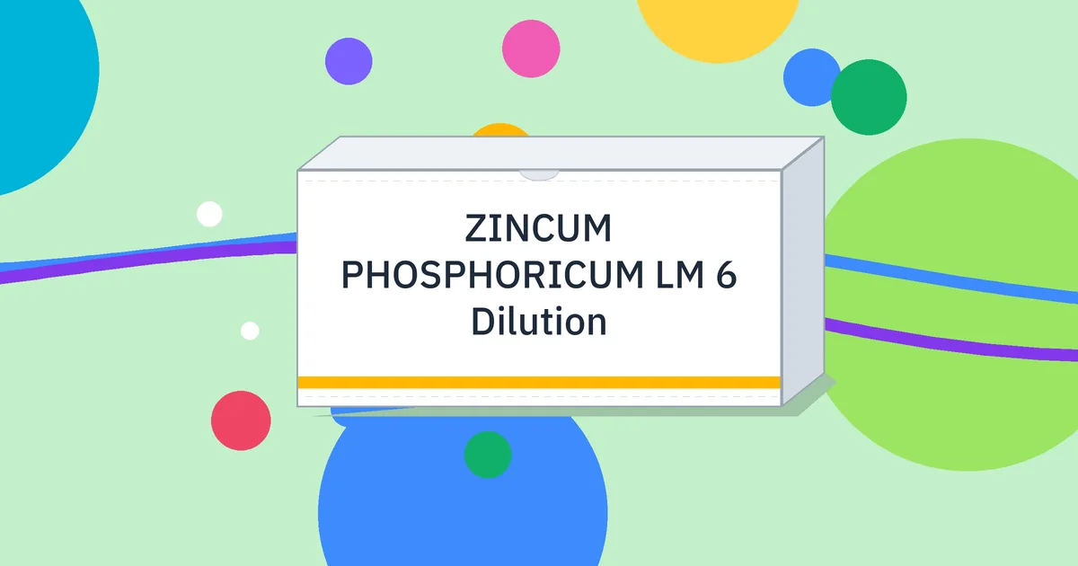Symbolbild: Packung mit der Aufschrift ZINCUM PHOSPHORICUM LM 6 Dilution (PZN 06921712) – Verfügbarkeit und Bezug in Apotheken in Frankfurt am Main