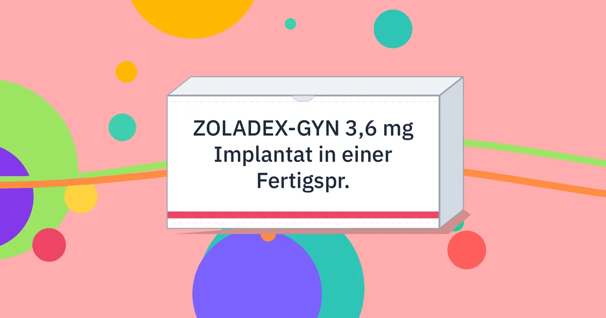 Symbolbild: Packung mit der Aufschrift ZOLADEX-GYN 3,6 mg Implantat in einer Fertigspr. (PZN 00753780) – Verfügbarkeit und Bezug in Apotheken in Frankfurt am Main