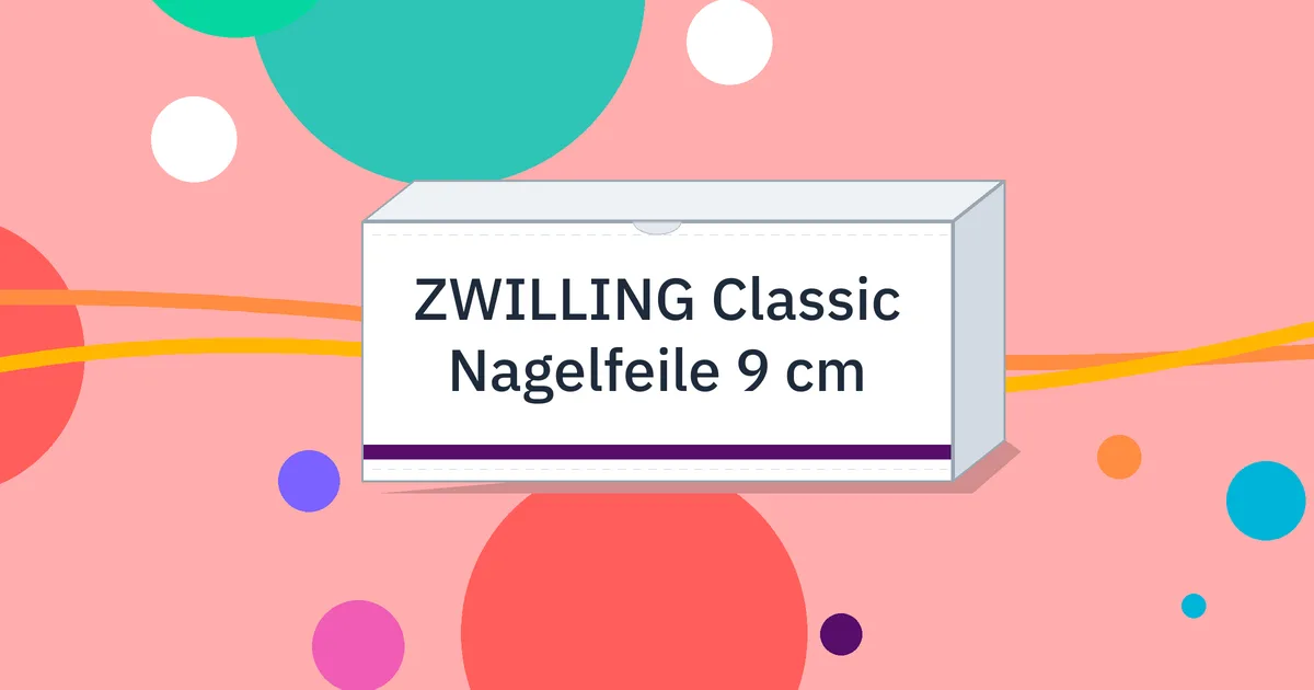 Symbolbild: Packung mit der Aufschrift ZWILLING Classic Nagelfeile 9 cm (PZN 07342979) – Verfügbarkeit und Bezug in Apotheken in Frankfurt am Main