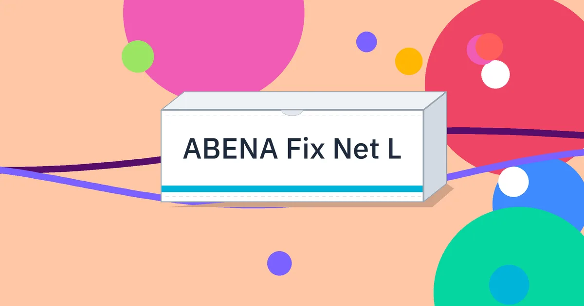 Symbolbild: Packung mit der Aufschrift ABENA Fix Net L (PZN 18161399) – Verfügbarkeit und Bezug in Apotheken in Frankfurt am Main