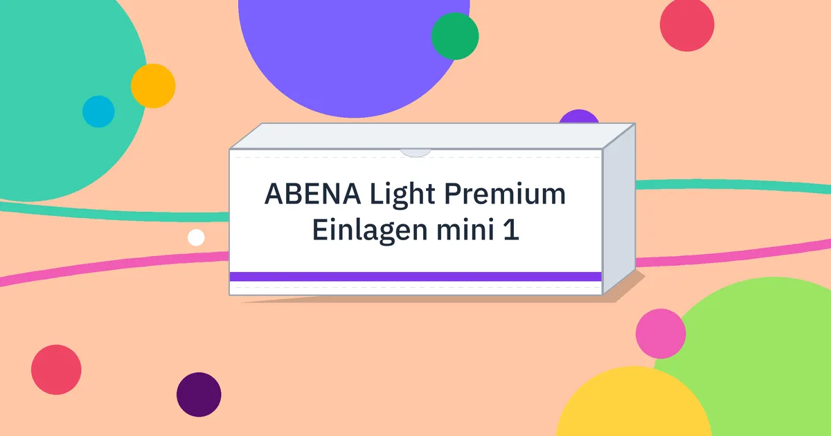 Symbolbild: Packung mit der Aufschrift ABENA Light Premium Einlagen mini 1 (PZN 18007563) – Verfügbarkeit und Bezug in Apotheken in Frankfurt am Main