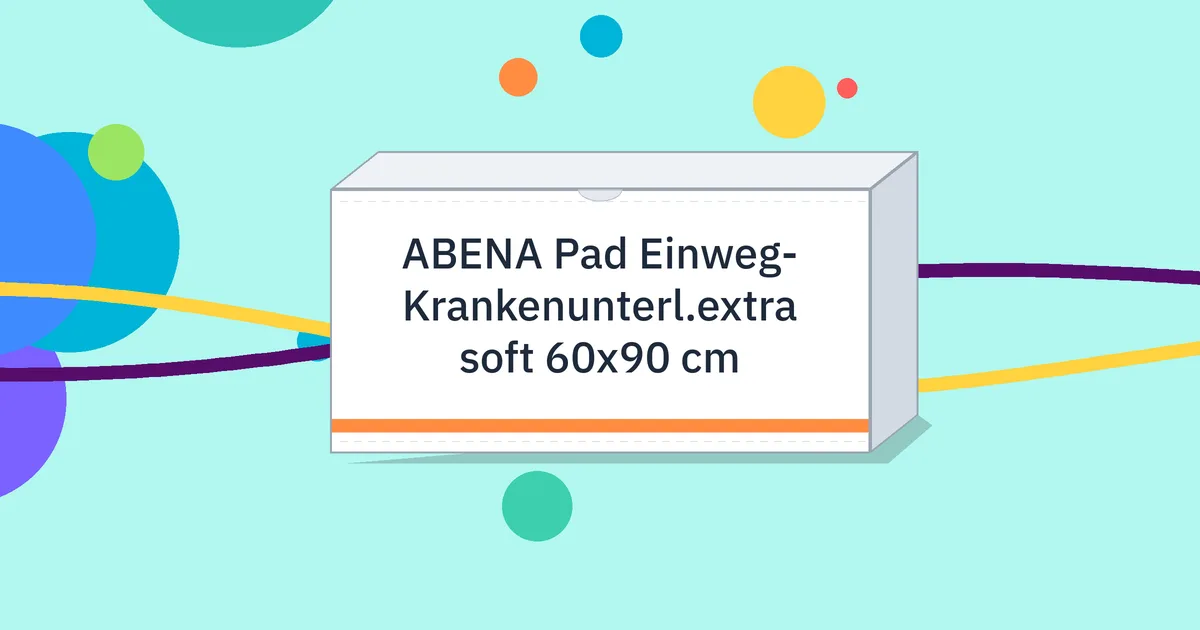 Symbolbild: Packung mit der Aufschrift ABENA Pad Einweg-Krankenunterl.extra soft 60x90 cm (PZN 16632357) – Verfügbarkeit und Bezug in Apotheken in Frankfurt am Main