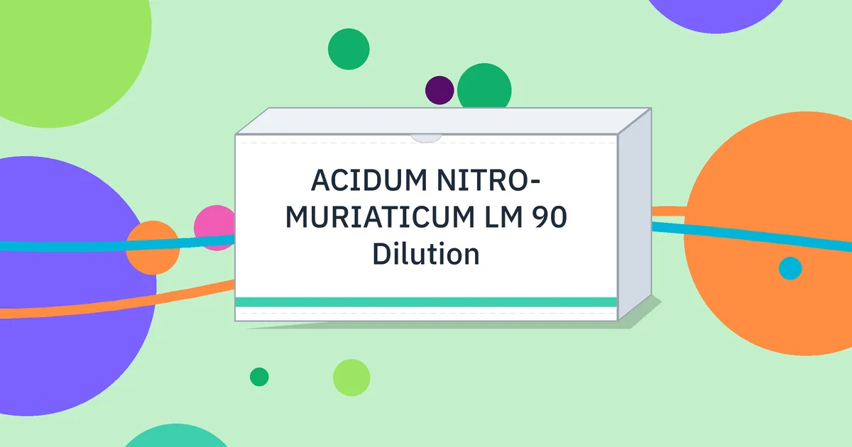 Symbolbild: Packung mit der Aufschrift ACIDUM NITRO-MURIATICUM LM 90 Dilution (PZN 13280691) – Verfügbarkeit und Bezug in Apotheken in Frankfurt am Main