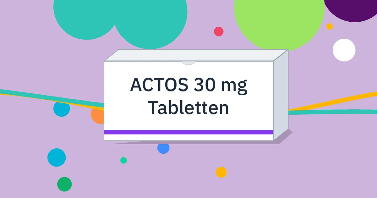 Symbolbild: Packung mit der Aufschrift ACTOS 30 mg Tabletten (PZN 01049801) – Verfügbarkeit und Bezug in Apotheken in Frankfurt am Main