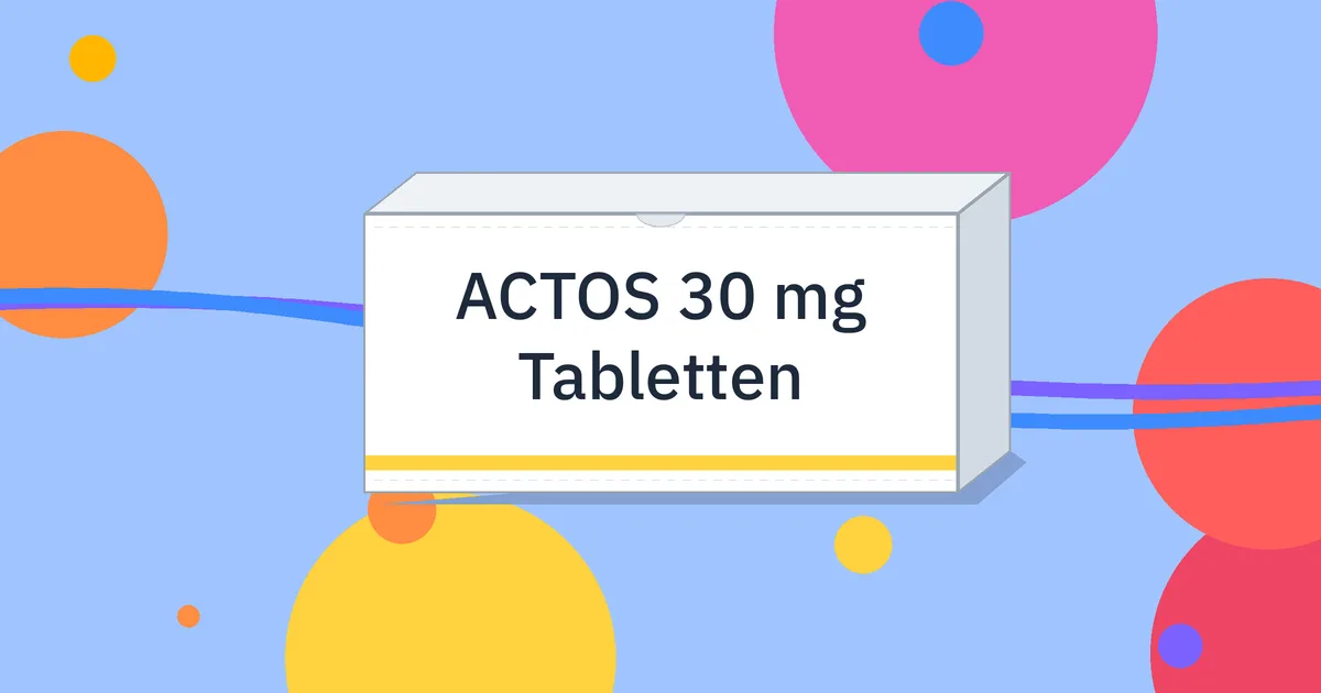 Symbolbild: Packung mit der Aufschrift ACTOS 30 mg Tabletten (PZN 10225763) – Verfügbarkeit und Bezug in Apotheken in Frankfurt am Main