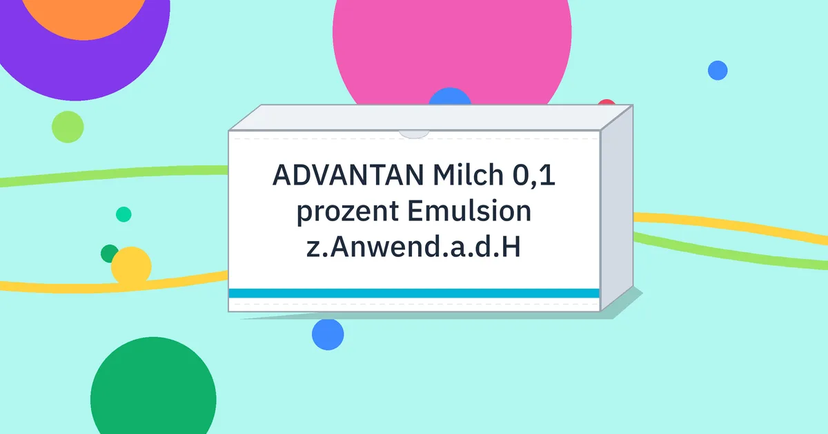 Symbolbild: Packung mit der Aufschrift ADVANTAN Milch 0,1 prozent Emulsion z.Anwend.a.d.H (PZN 03113934) – Verfügbarkeit und Bezug in Apotheken in Frankfurt am Main