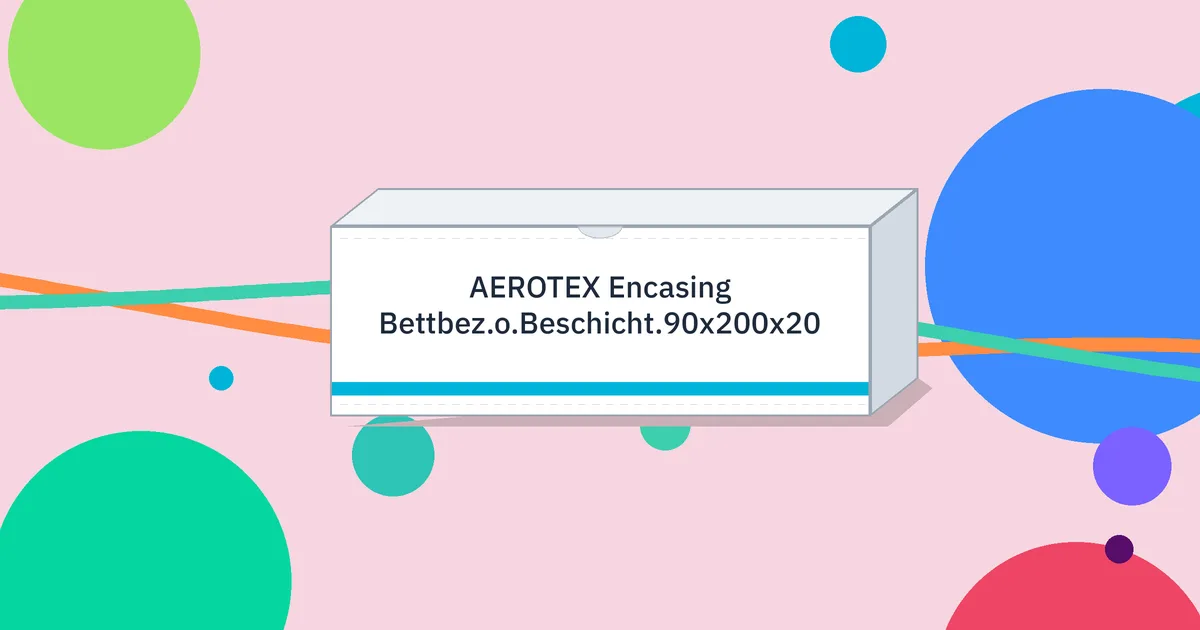 Symbolbild: Packung mit der Aufschrift AEROTEX Encasing Bettbez.o.Beschicht.90x200x20 (PZN 03392207) – Verfügbarkeit und Bezug in Apotheken in Frankfurt am Main