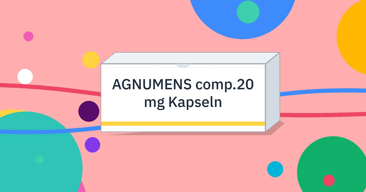 Symbolbild: Packung mit der Aufschrift AGNUMENS comp.20 mg Kapseln (PZN 19808207) – Verfügbarkeit und Bezug in Apotheken in Frankfurt am Main