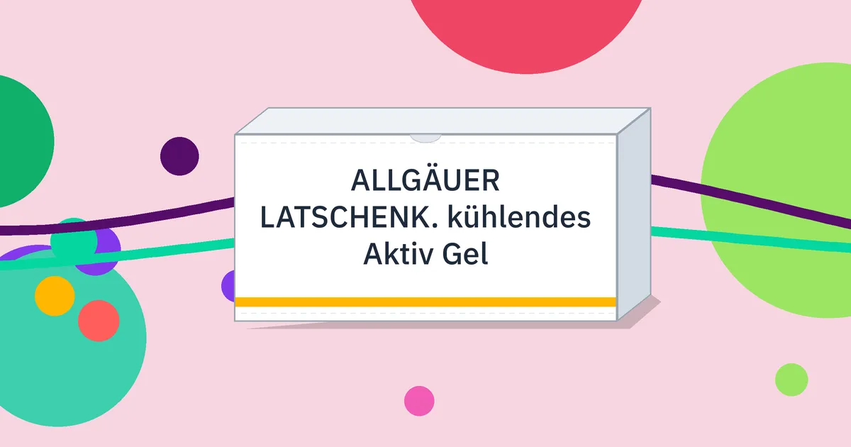 Symbolbild: Packung mit der Aufschrift ALLGÄUER LATSCHENK. kühlendes Aktiv Gel (PZN 19687324) – Verfügbarkeit und Bezug in Apotheken in Frankfurt am Main