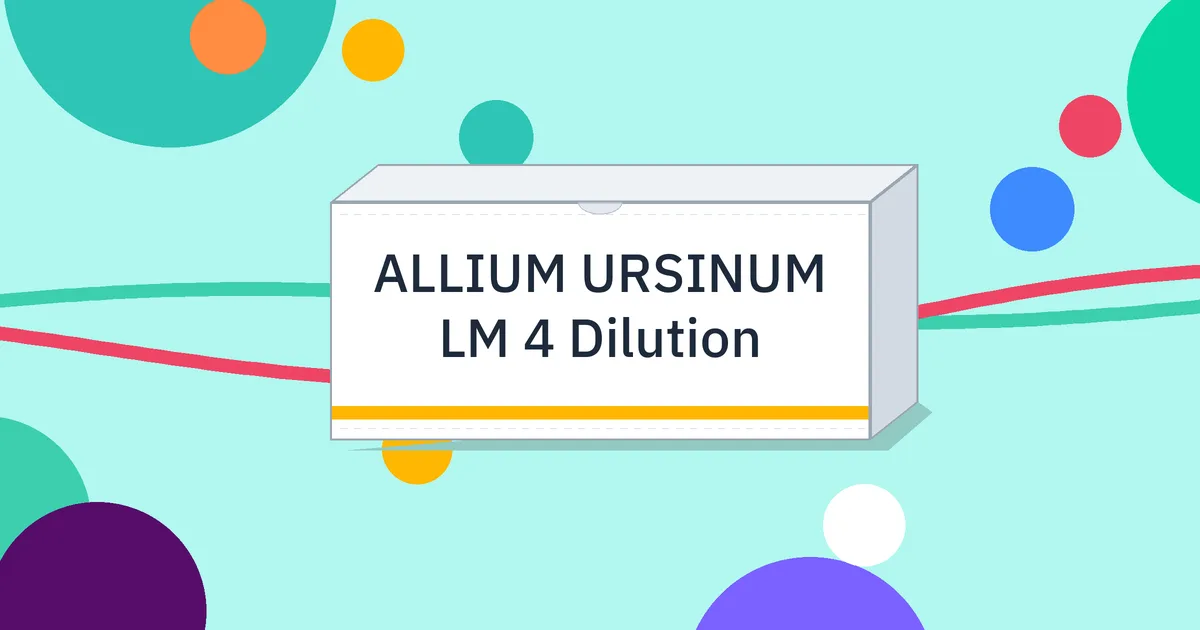 Symbolbild: Packung mit der Aufschrift ALLIUM URSINUM LM 4 Dilution (PZN 12756973) – Verfügbarkeit und Bezug in Apotheken in Frankfurt am Main